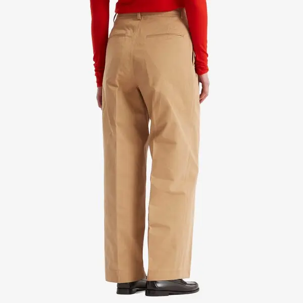 Buy Auralee Washed Finx Chino One-tuck Pants - Camel Brown At 49